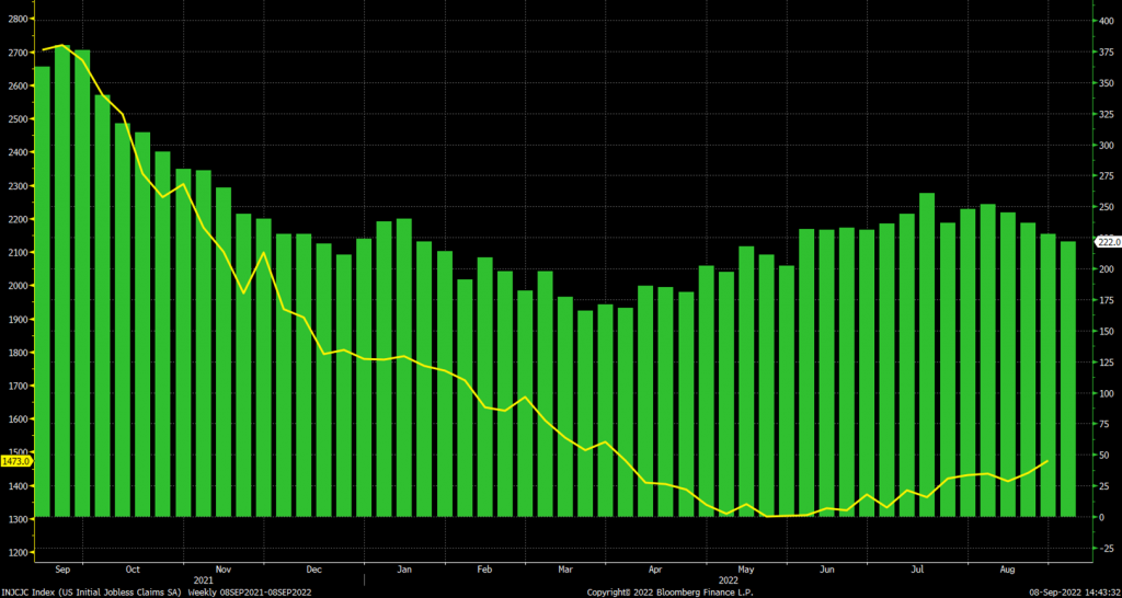 Fald i nye på understøttelse i USA i sidste uge - Demetra
